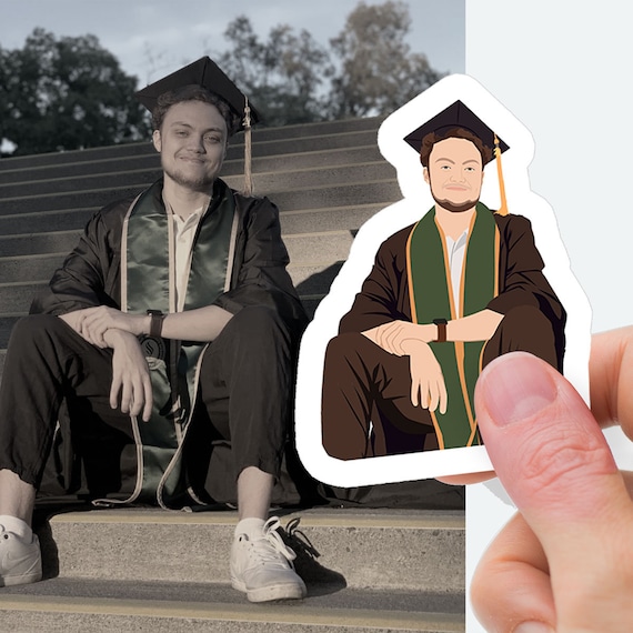 Custom Graduation Stickers Graduation Photo Stickers - Etsy