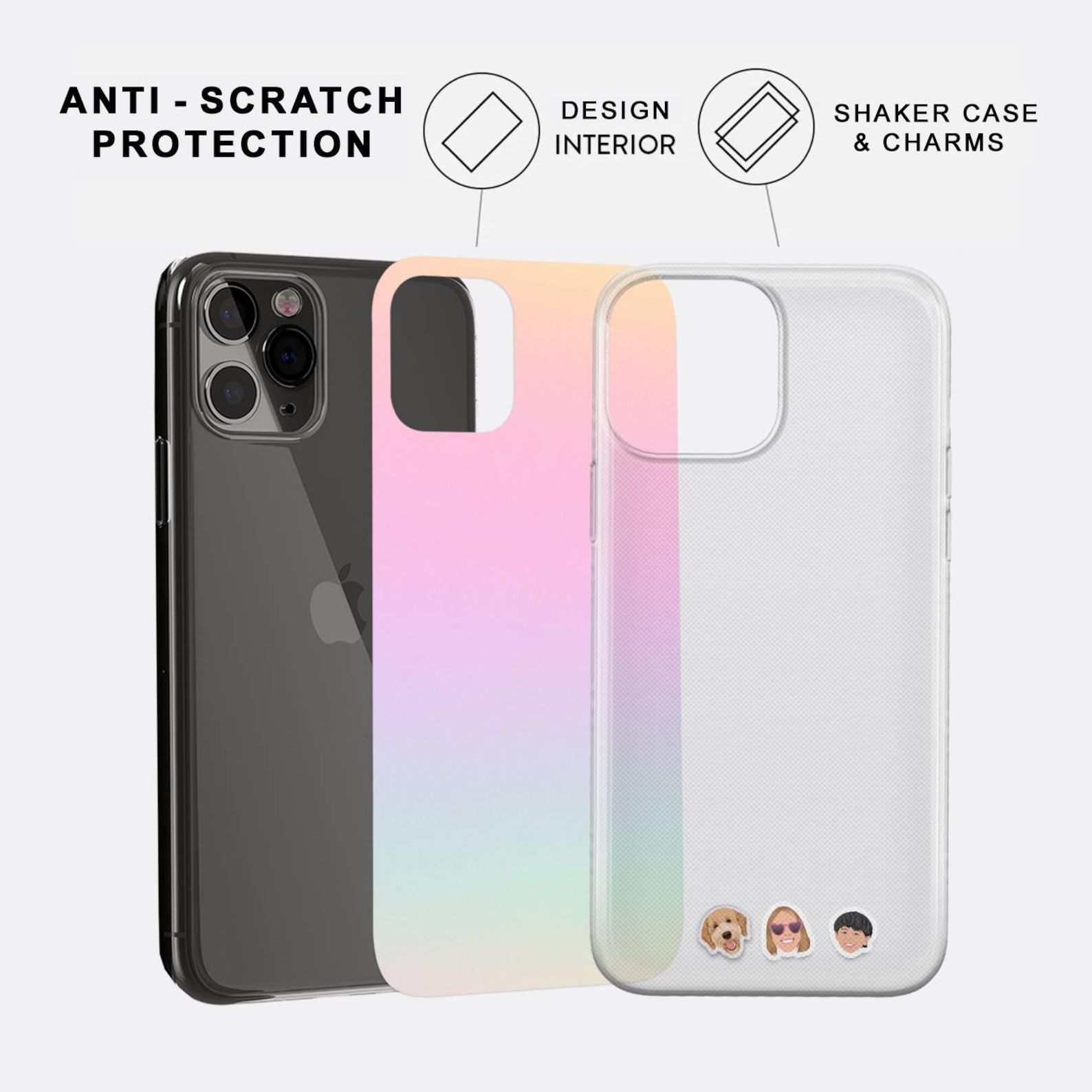 Build Your Personalized Custom Photo Shaker Phone Case, Shaking Charms ...