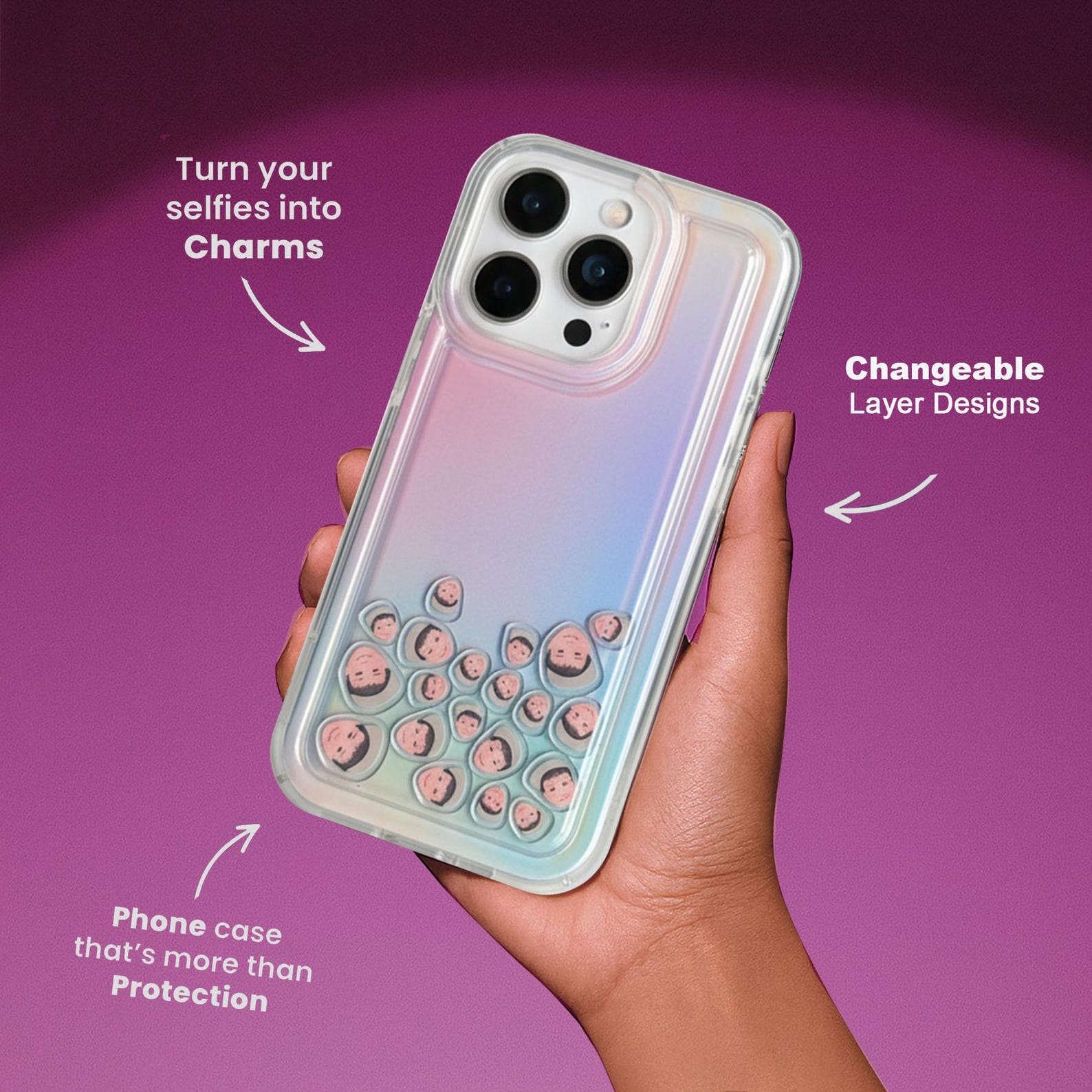 Build Your Personalized Custom Photo Shaker Phone Case, Shaking Charms ...