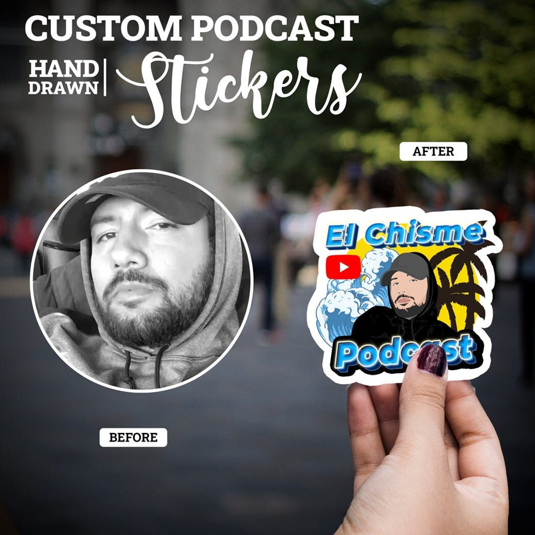 Custom Podcast Stickers, Podcaster Stickers, Podcast Branding, Podcast ...