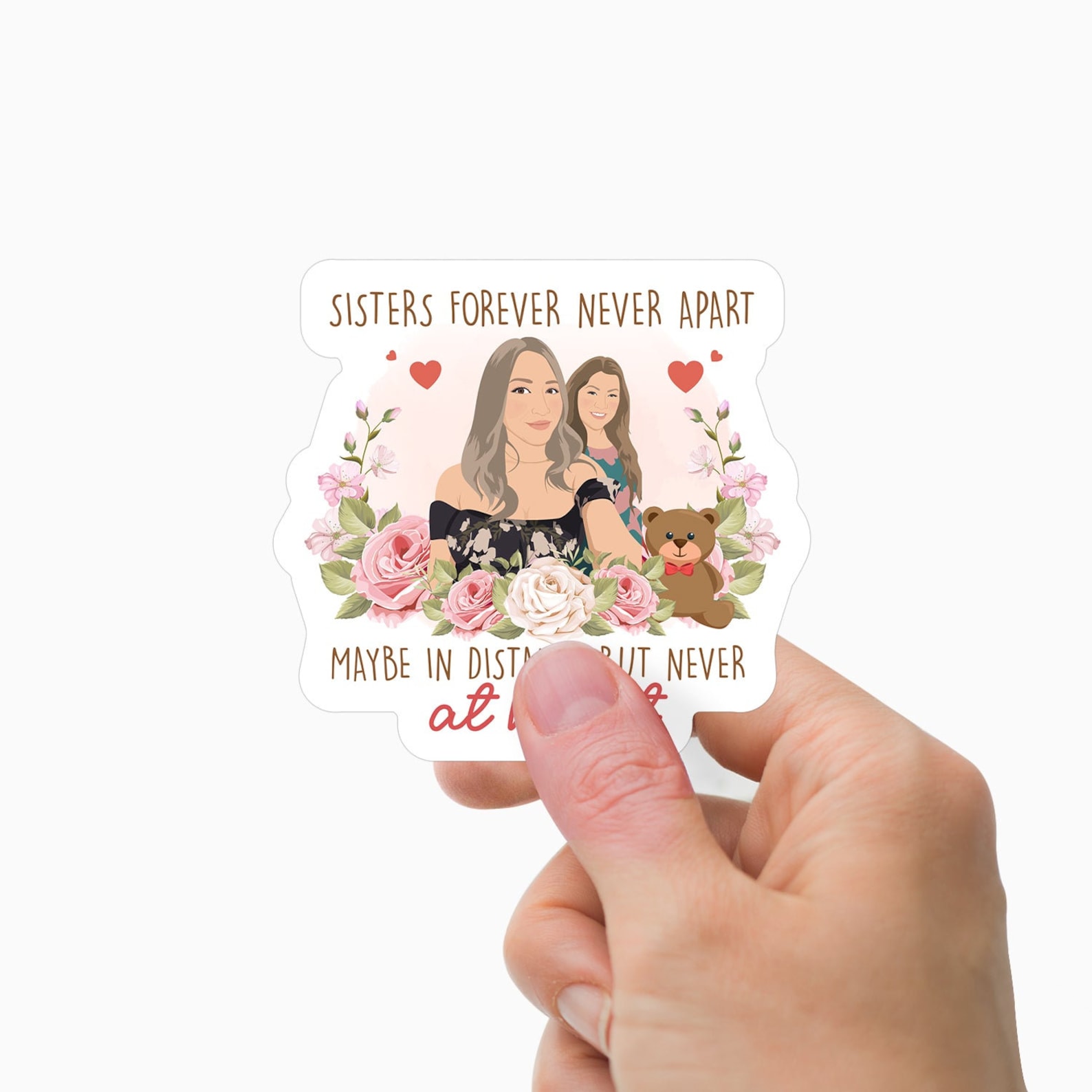 Drawing for Your Sister, Custom Sister Sticker, Sticker Sisters Forever ...