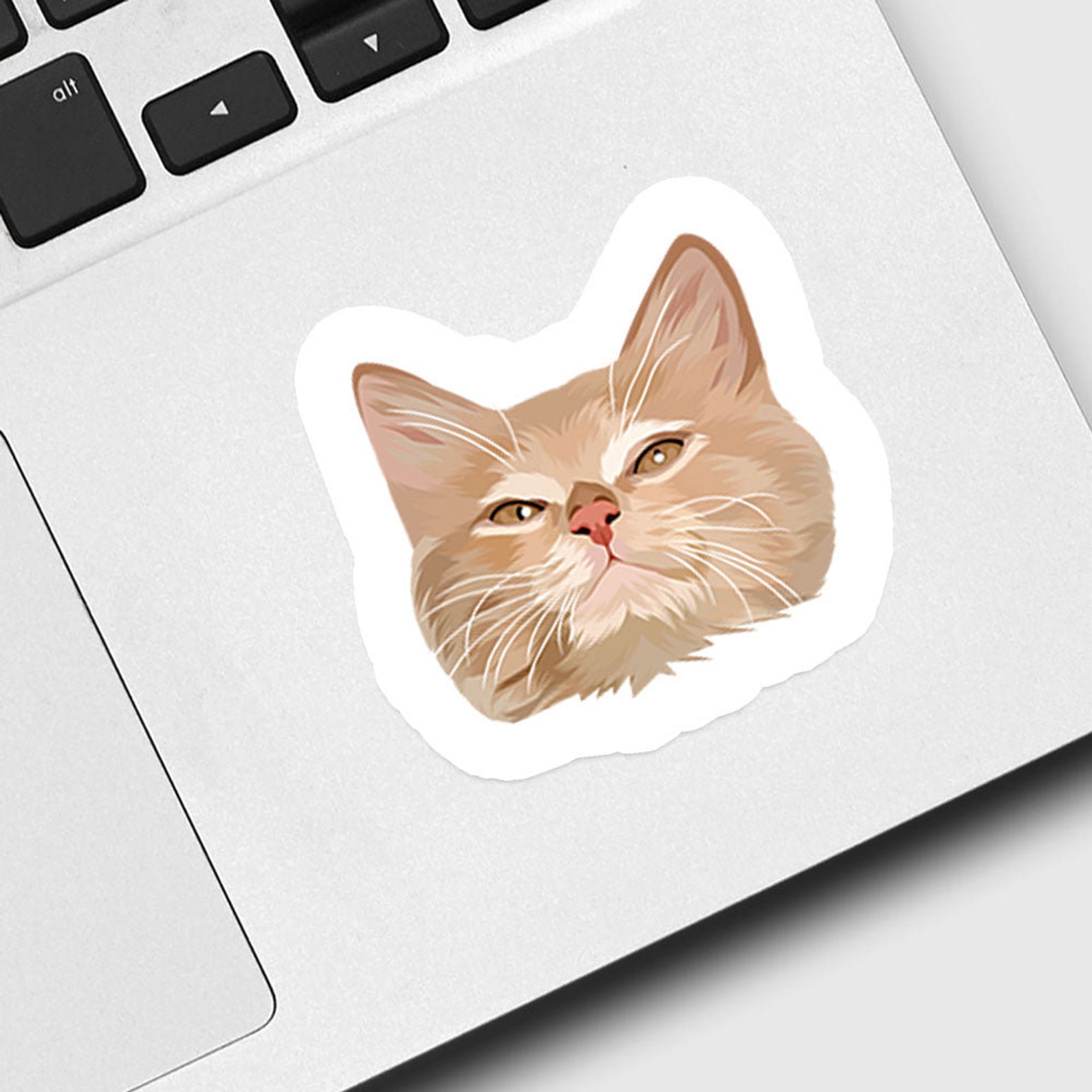 Custom Cat Stickers Hand Drawn Cat Face Stickers Cat Head - Etsy