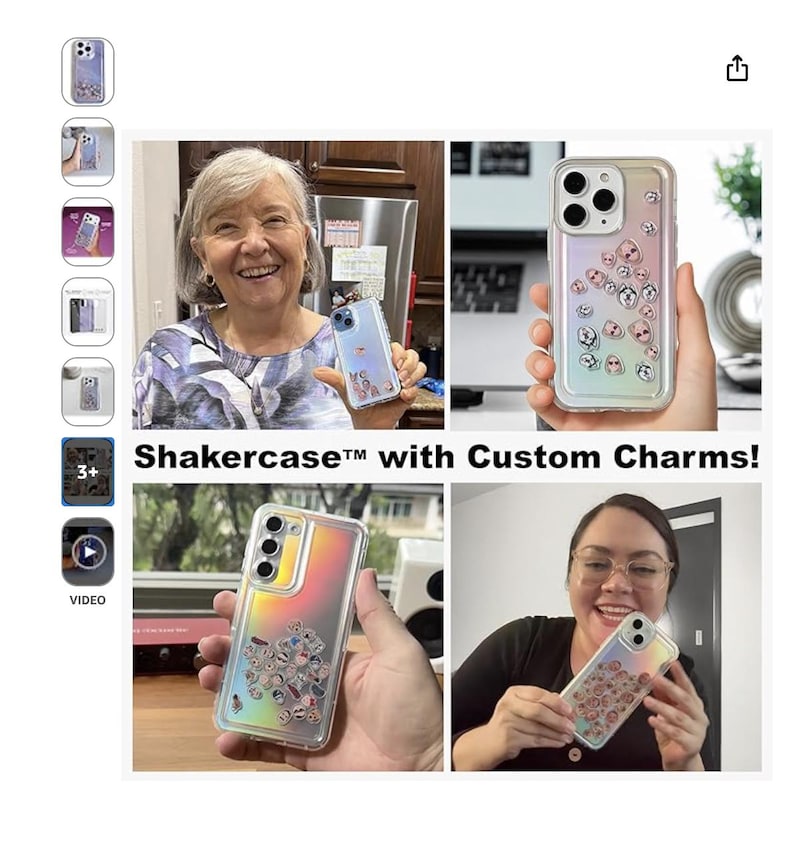 Build Your Personalized Custom Photo Shaker Phone Case, Shaking Charms ...