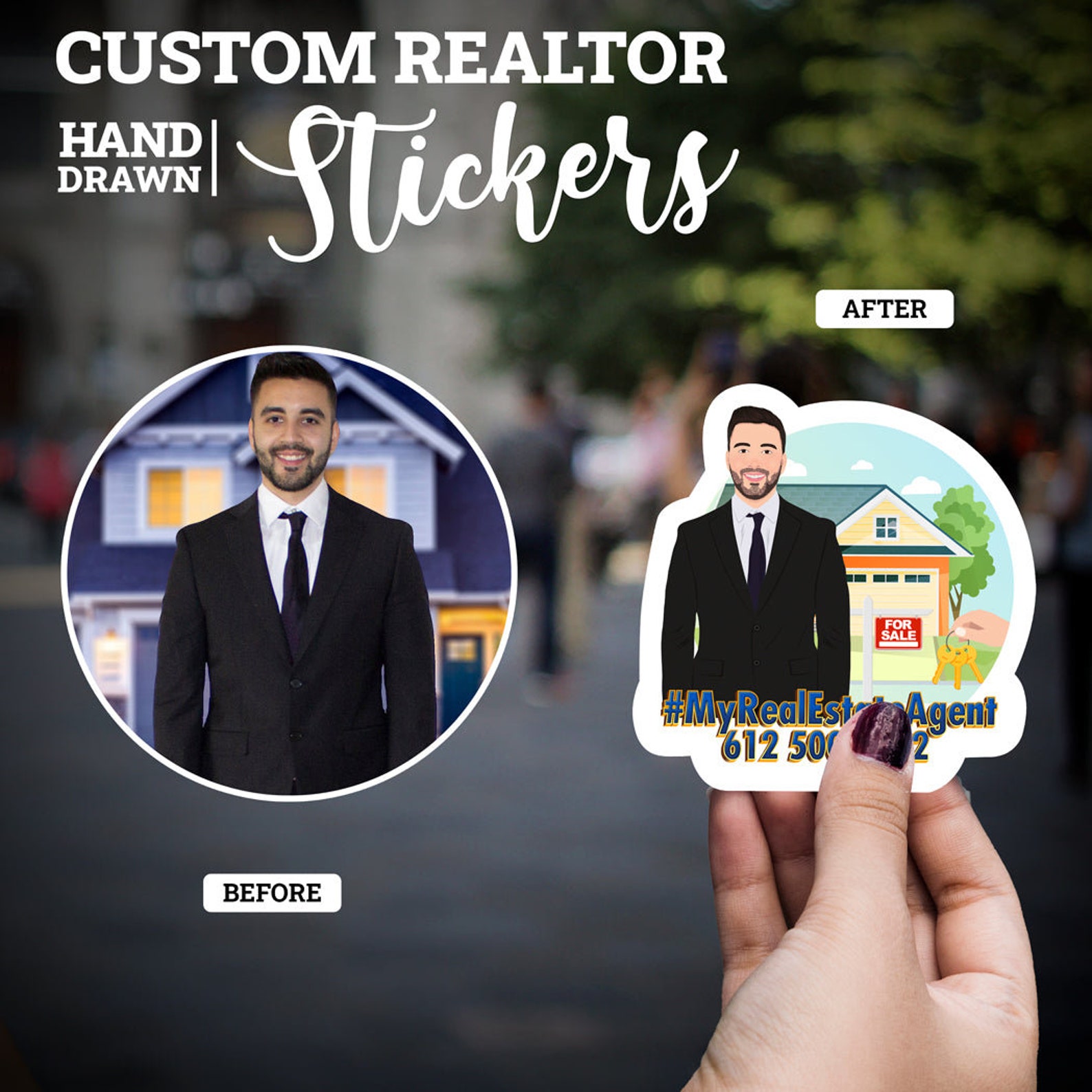 Custom Realtor Stickers, Realtor Laptop Sticker, Real Estate Sticker ...