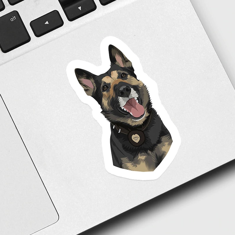 Custom Police K9 Stickers Hand Drawn - Etsy