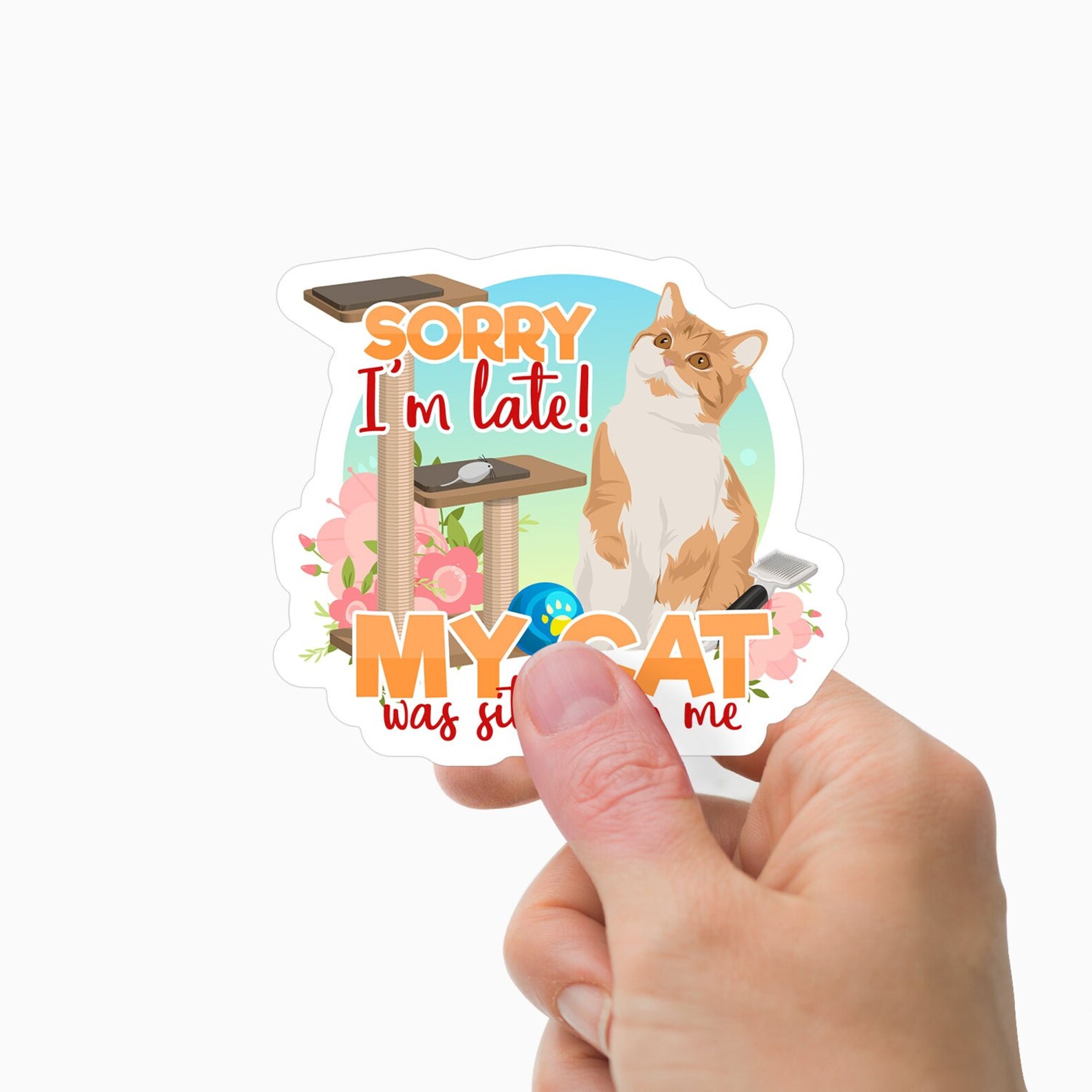 Custom Cat Stickers Feline Cartoon Drawings Gift Ideas for - Etsy