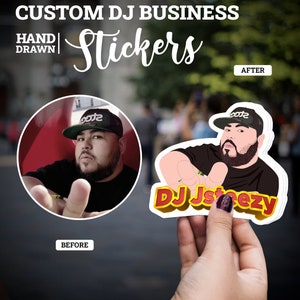 Custom DJ Stickers, Custom Dj Logo Stickers, Dj Laptop Stickers Custom ...