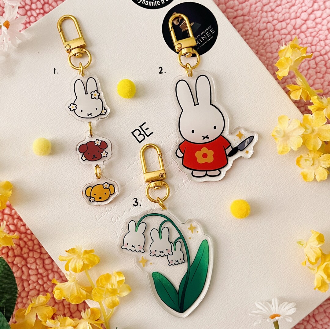 Miffy Acrylic Keychains - Etsy