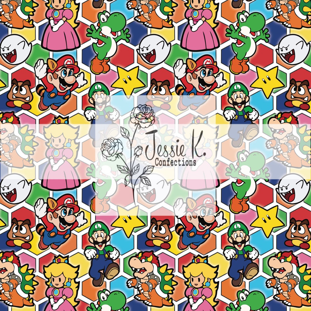 Mario and Friends Seamless Pattern - Etsy