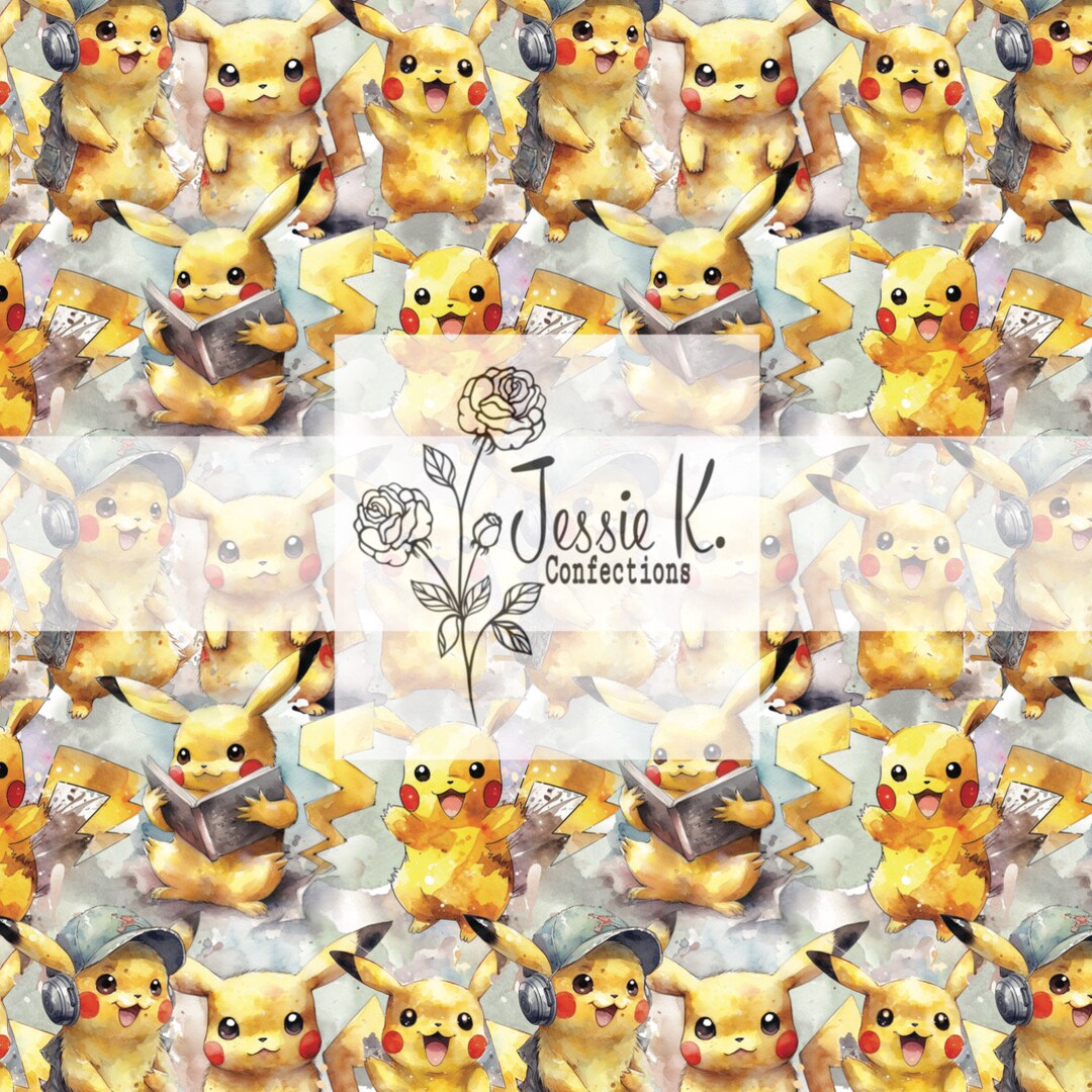 Pika Lightning Seamless Pattern - Etsy