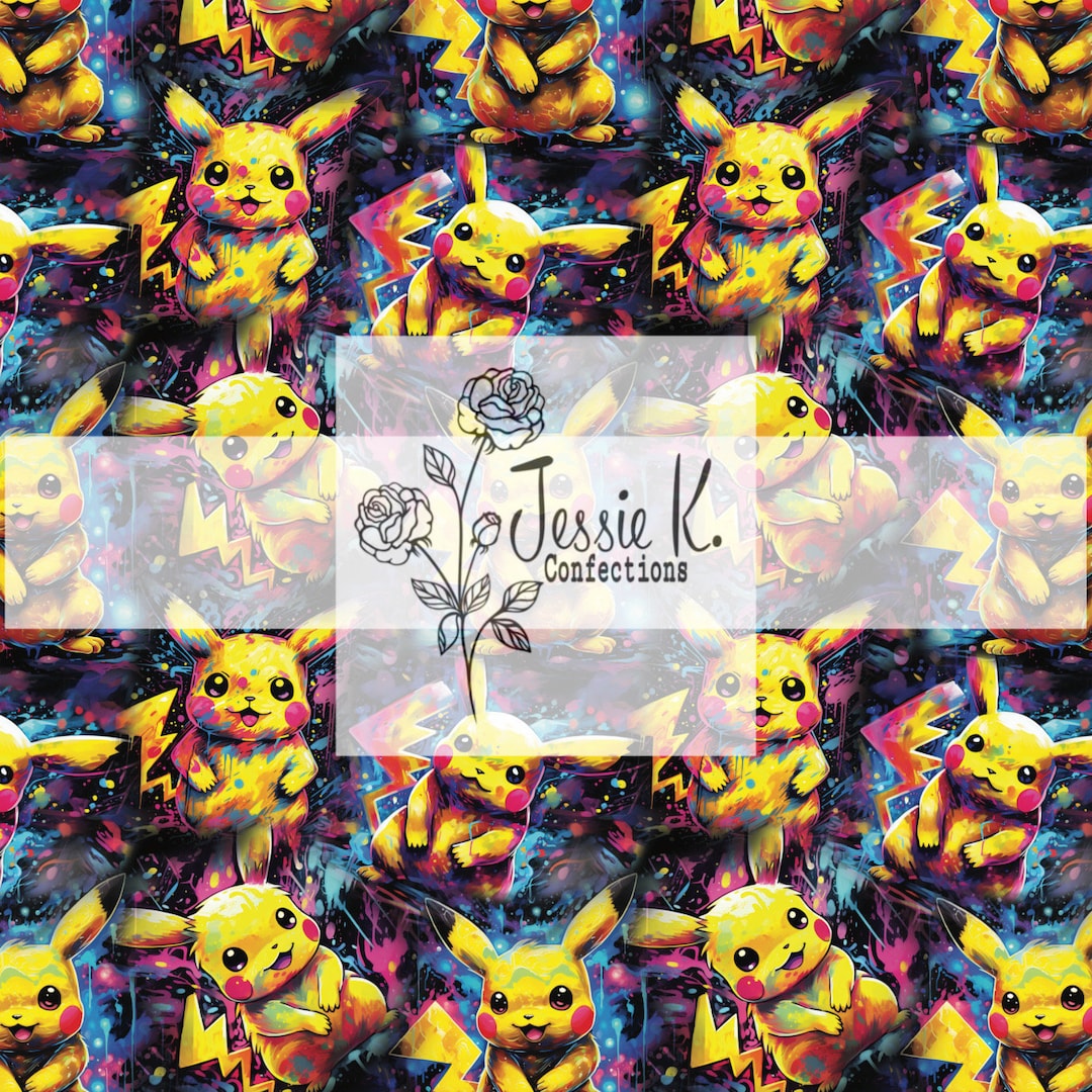 Pikachu Watercolor Seamless Pattern - Etsy