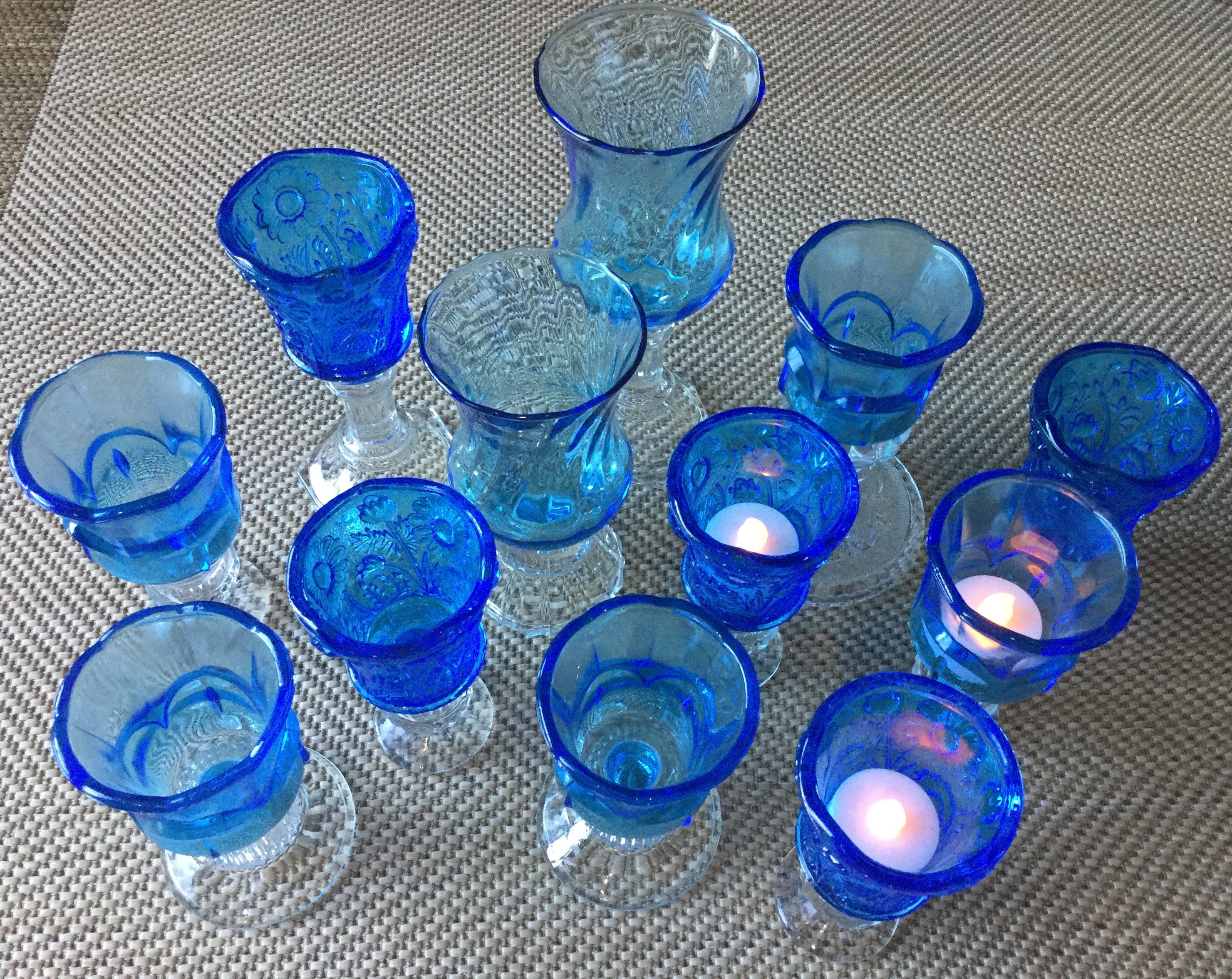 Electric Blue Cups Only* Vintage 60s or 70s, Something Blue, Something ...