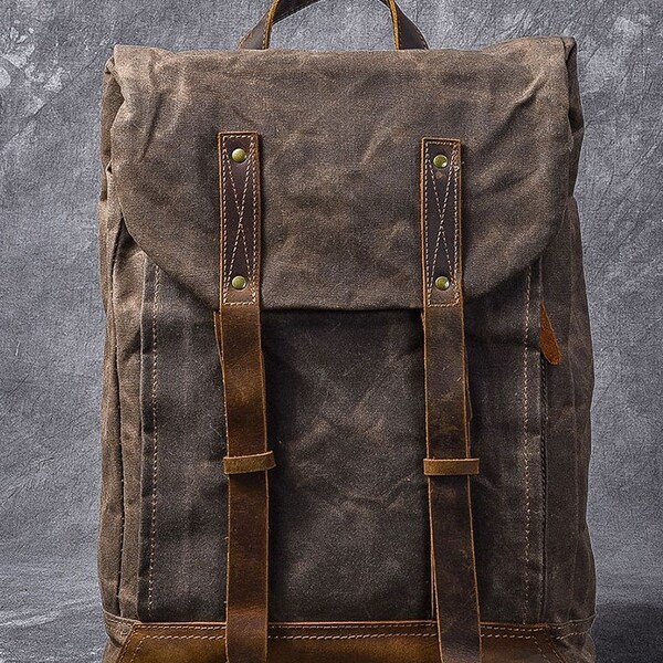 Canvas Backpack Men - Etsy