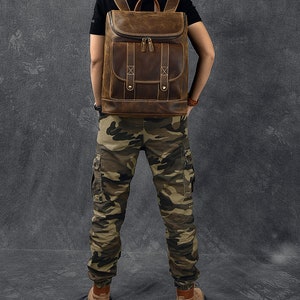 Personalized Leather Backpack Men,men Leather Backpack,leather Bag Men ...