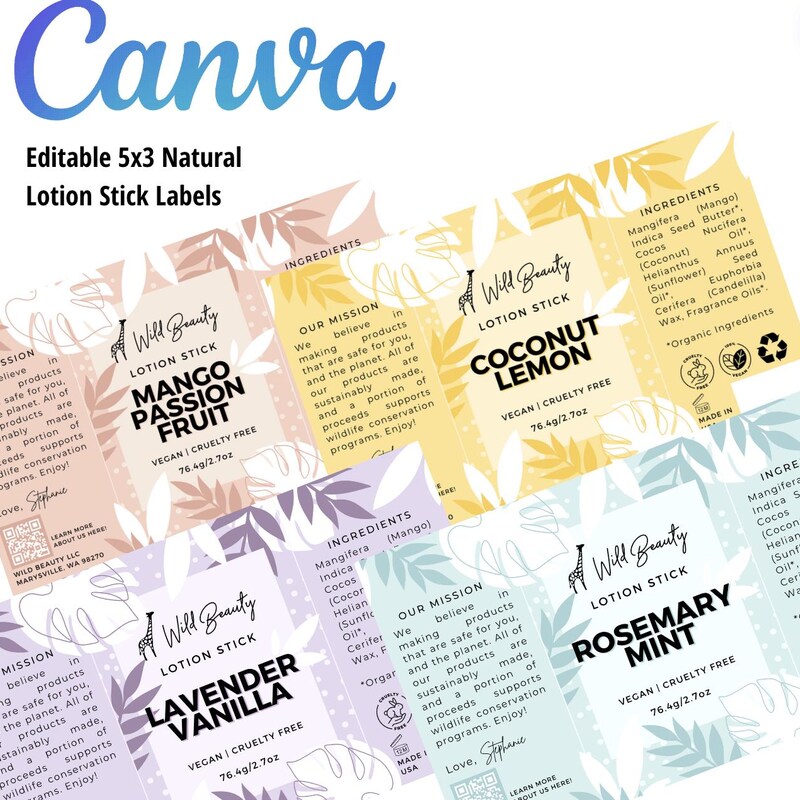 Lotion Labels - Etsy