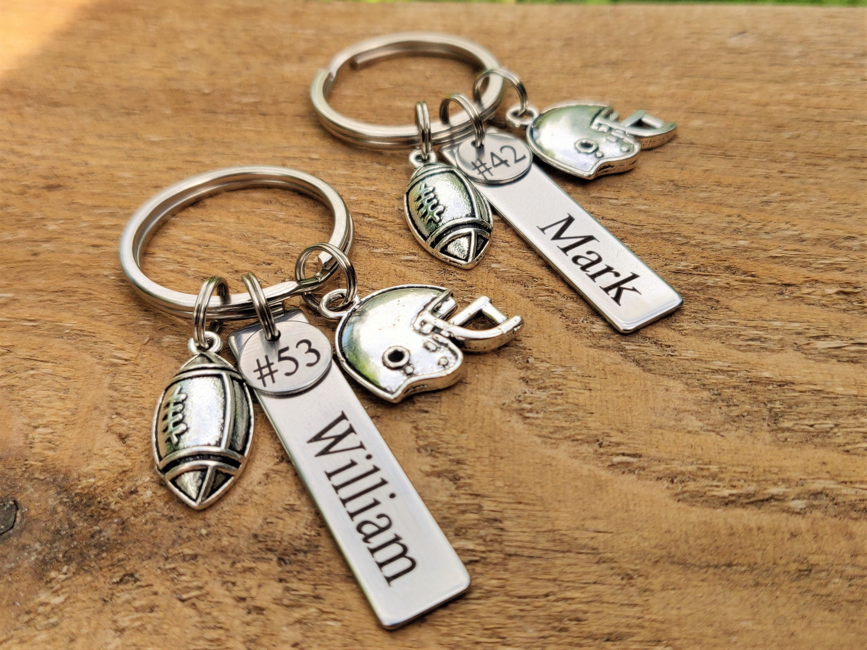 Football Team Gifts Personalized Football Key Chain Football | Etsy