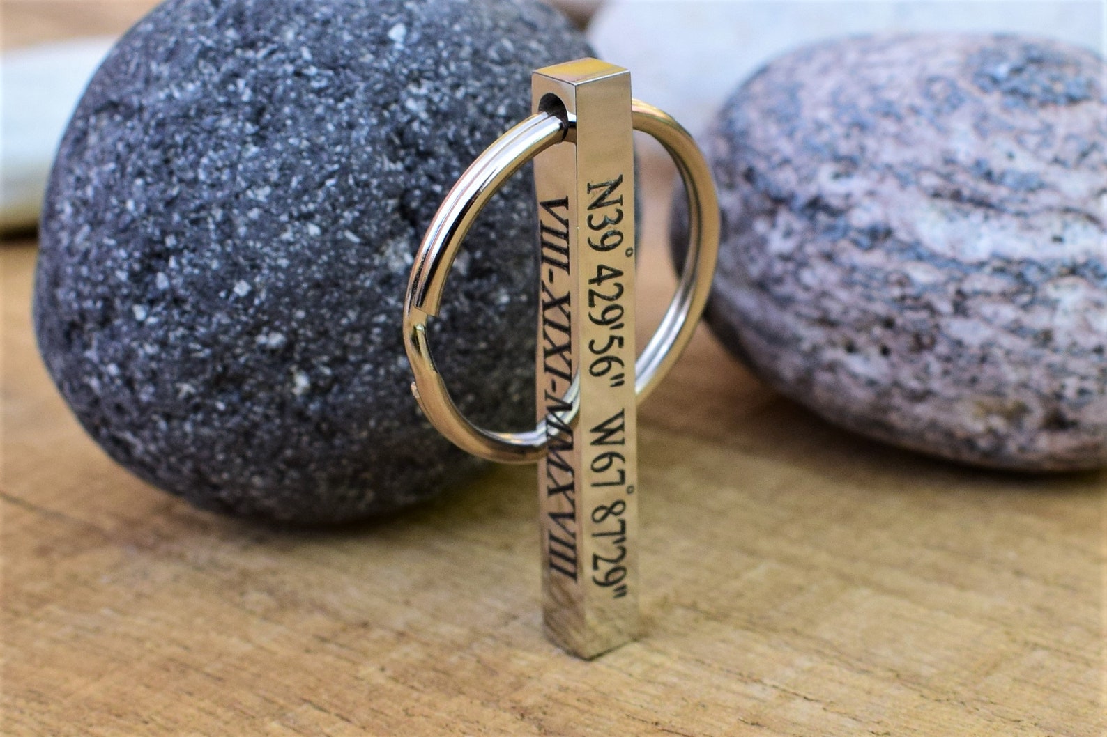 Personalised Bar Keychain Men Black Keychain 3D Bar Key Chain | Etsy