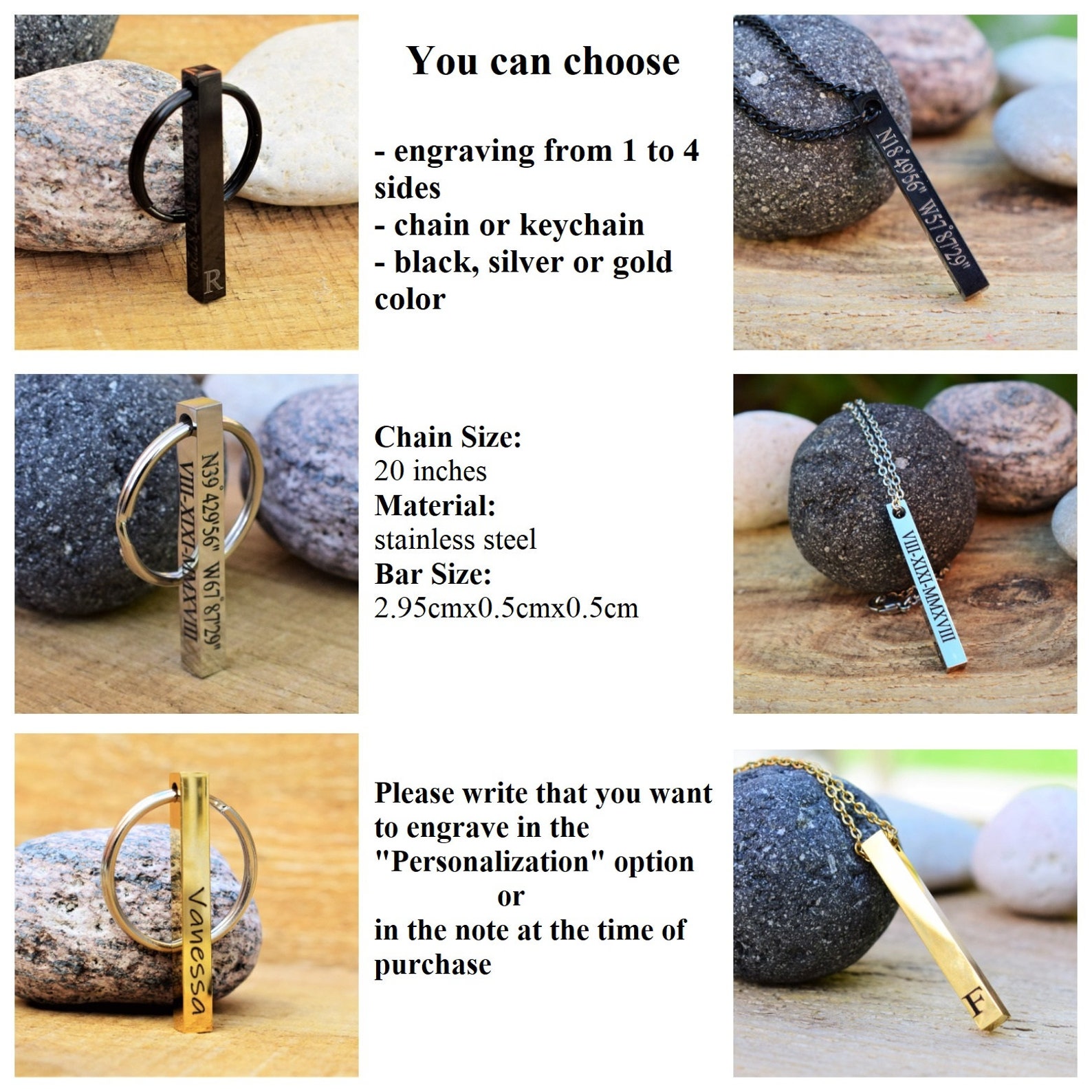 Personalised Bar Keychain Men Black Keychain 3D Bar Key Chain | Etsy