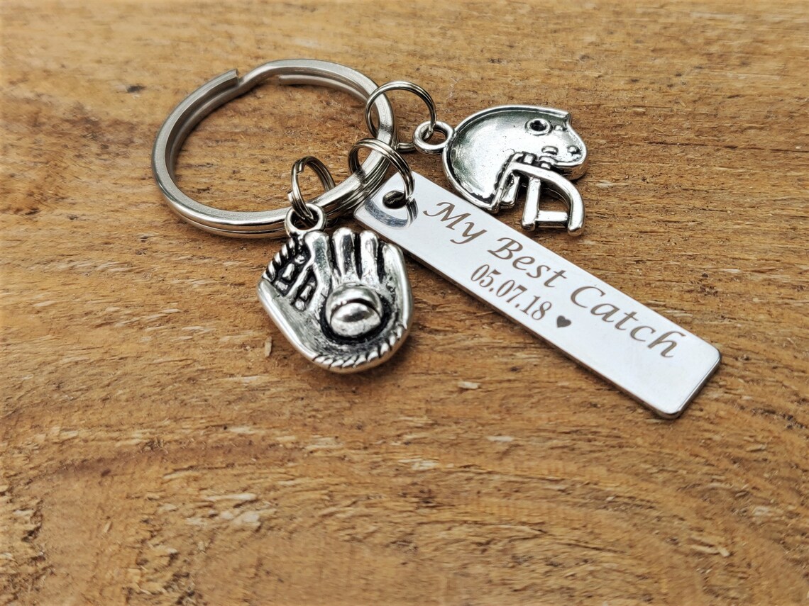 Best Catch Keychains Rugby Keychain Personalized Keychain | Etsy