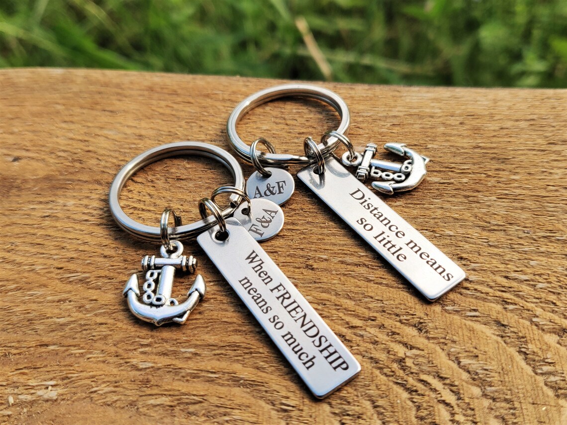 Long Distance Friendship Keychain Best Friend Gifts - Etsy