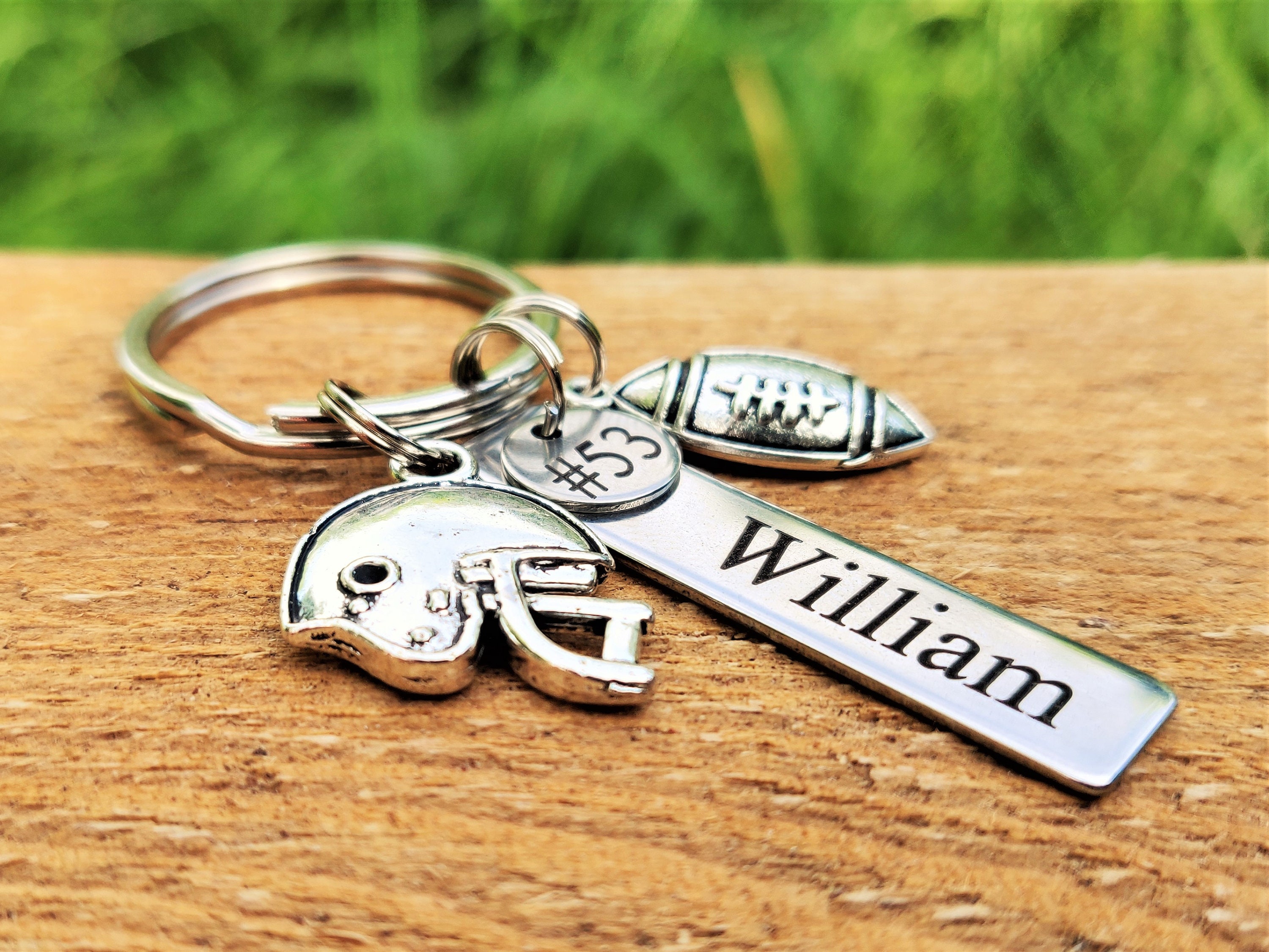 Football Team Gifts Personalized Football Key Chain Football | Etsy