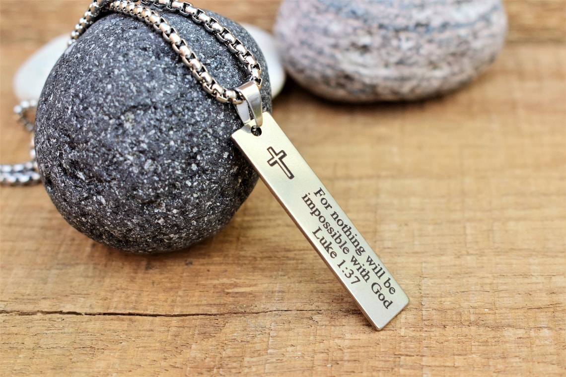 Religious Necklace for Men Christian Jewelry Confirmation - Etsy