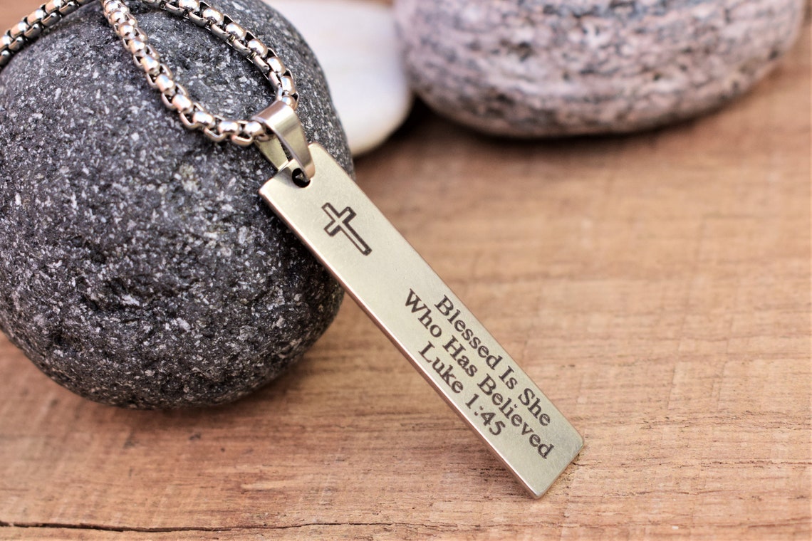 Religious necklace for men christian jewelry confirmation | Etsy