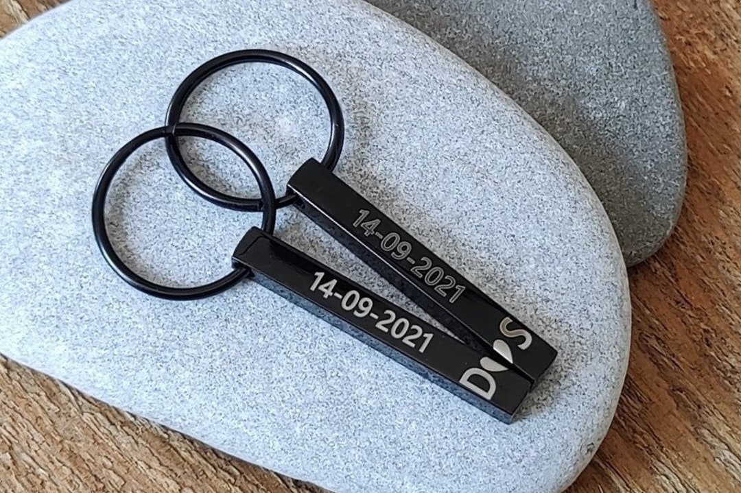 Custom Couple Key Chains Custom Anniversary Gift Personalised Keyring ...