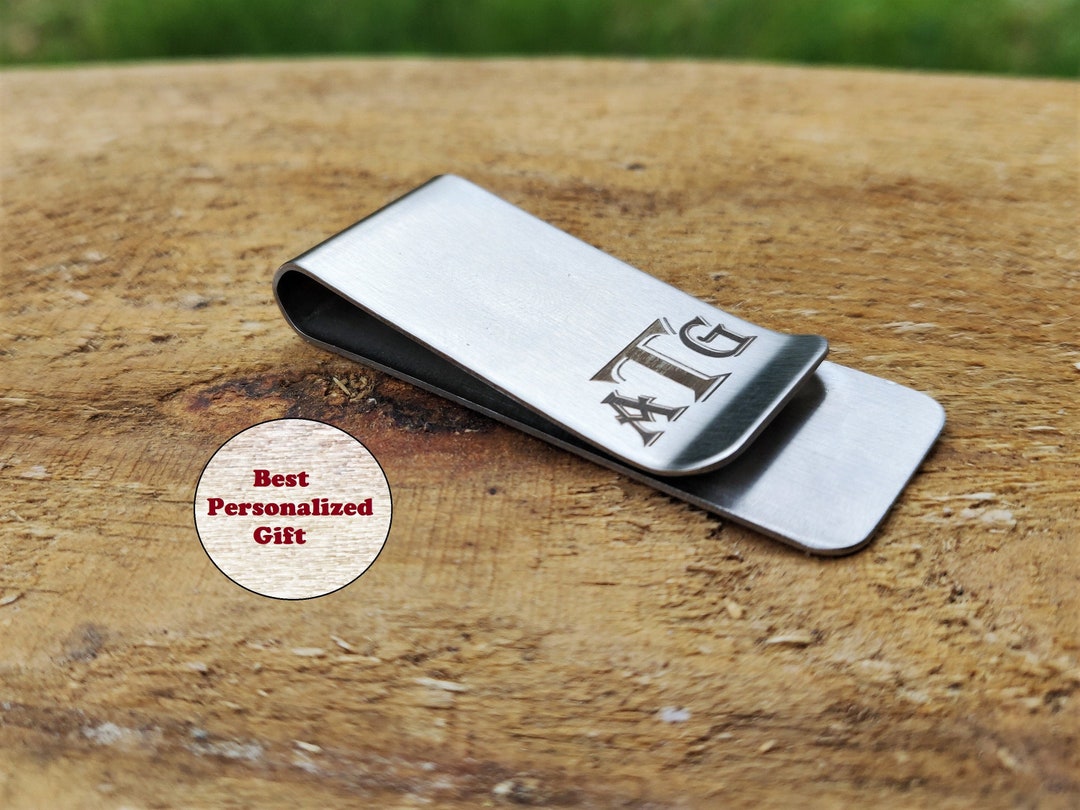 Cartera con clip para dinero personalizada, regalo de graduación para ...