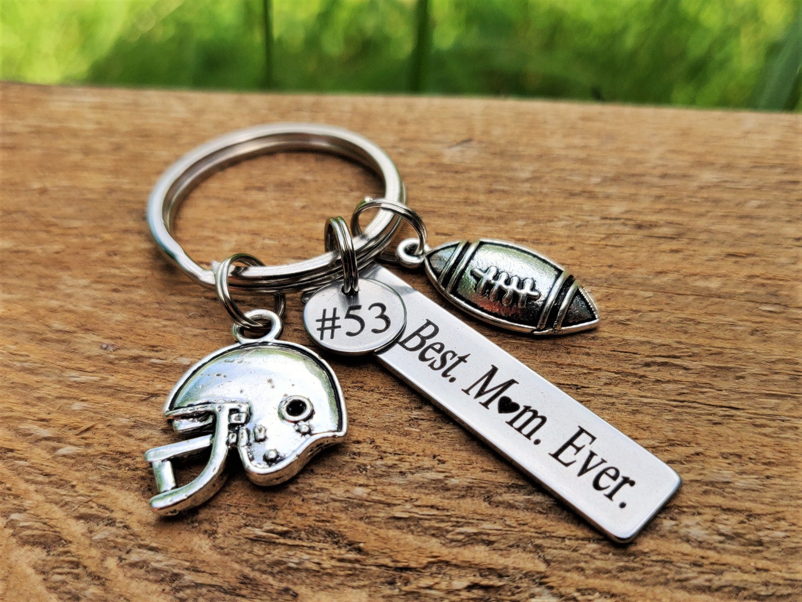 Personalized Football Mom Gift Football Mom Keychain Football | Etsy