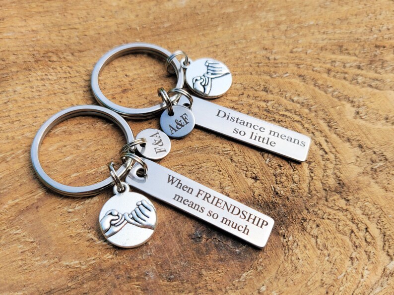 Long Distance Friendship Keychain Best Friend Gifts - Etsy