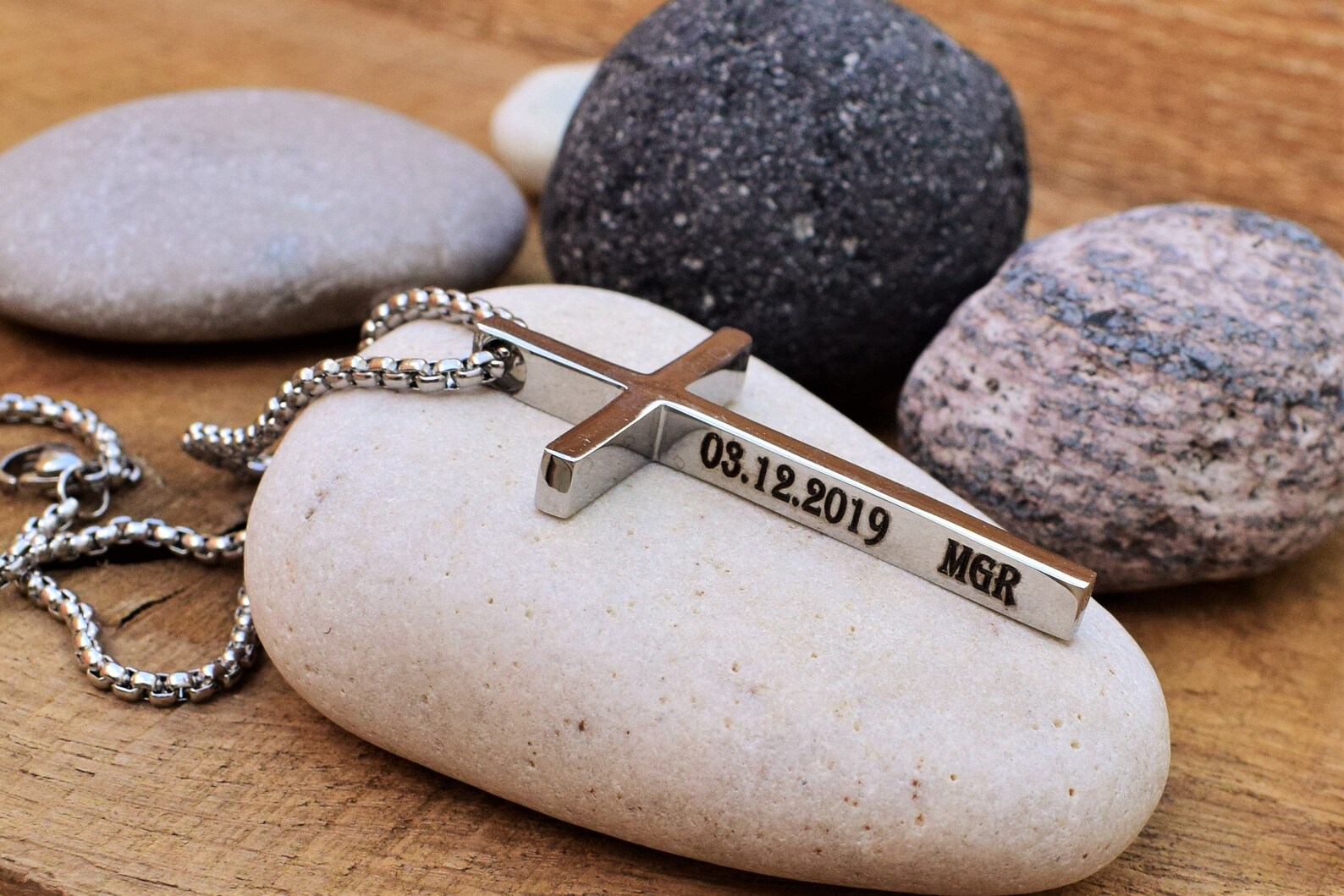 Personalized Cross Necklace Men Personalised Engraved Cross | Etsy