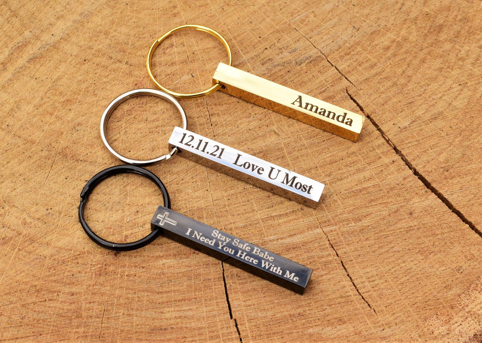 Matching Keychains for Couples His and Her Keychain Key Chains - Etsy