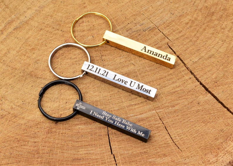 Matching Keychains for Couples His and Her Keychain Key Chains - Etsy