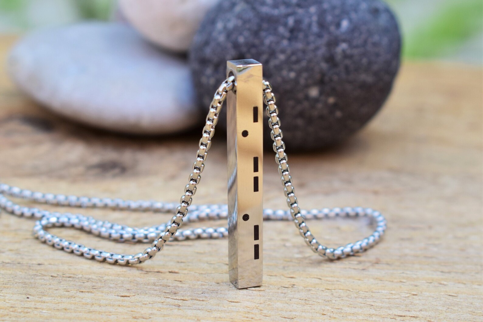 Morse Code Necklace Men Secret Message Necklace Custom Morse - Etsy
