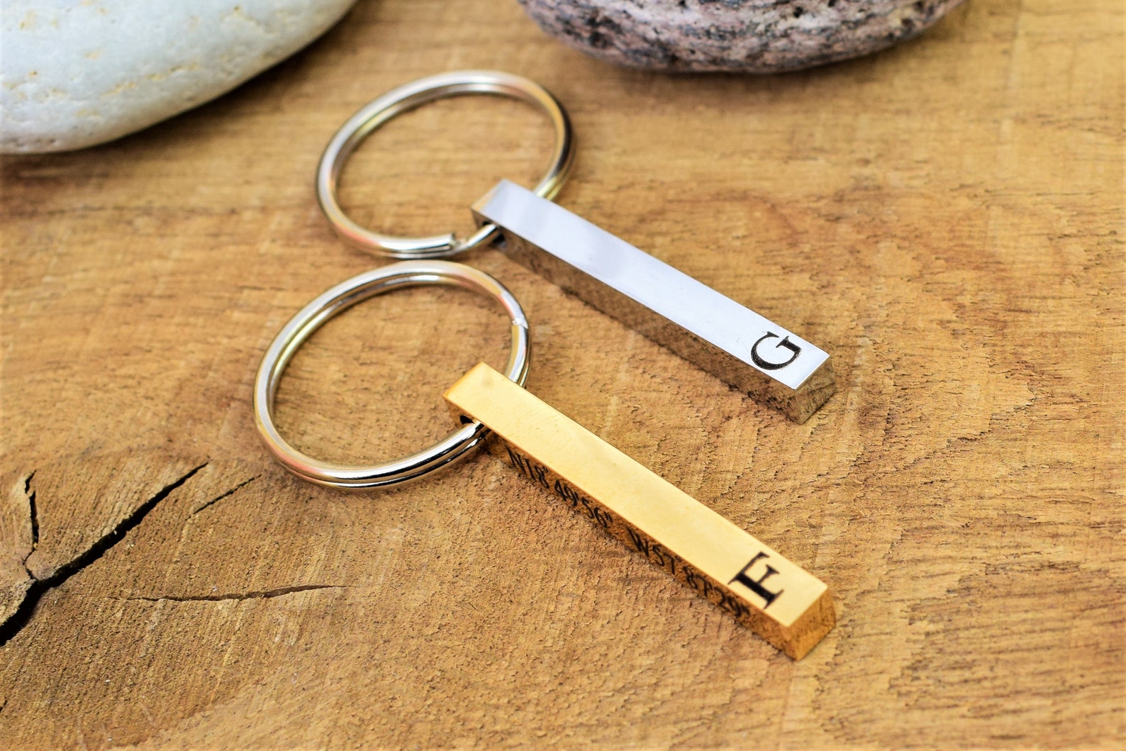 Personalized Couple Keychain Couples Keyring Boyfriend Engraved Couple ...