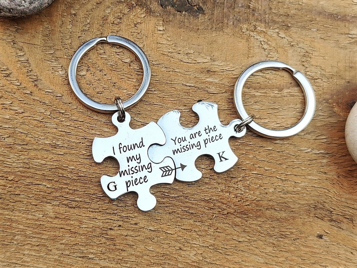Personalized Puzzle Keychain Custom Steel Anniversary Gifts - Etsy
