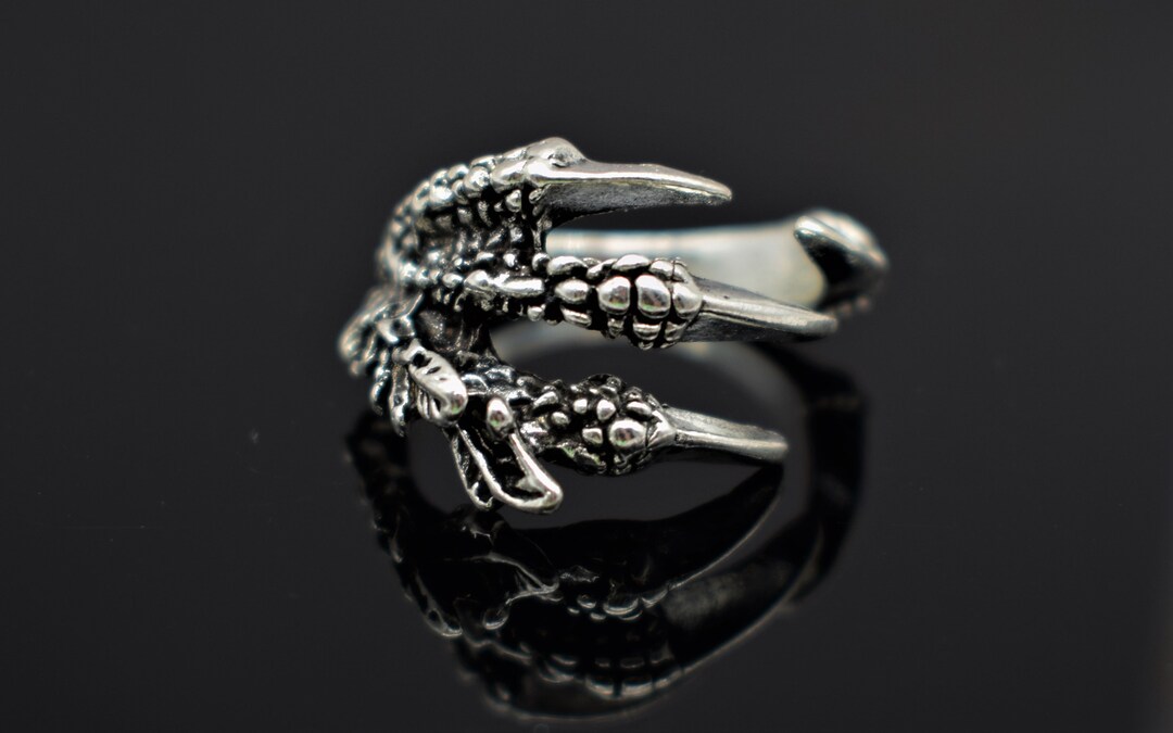 Gothic Ring Dragon Claw Rings Punk Rock Ring Mens Women Engagement ...