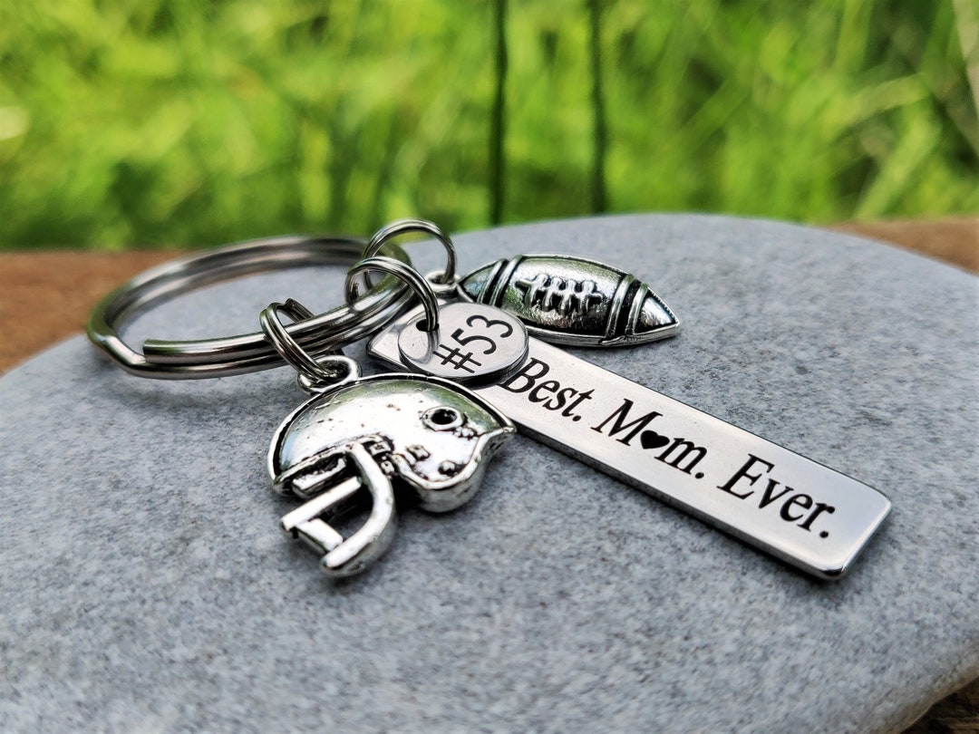 Personalized Football Mom Gift Football Mom Keychain Football Team Mom ...