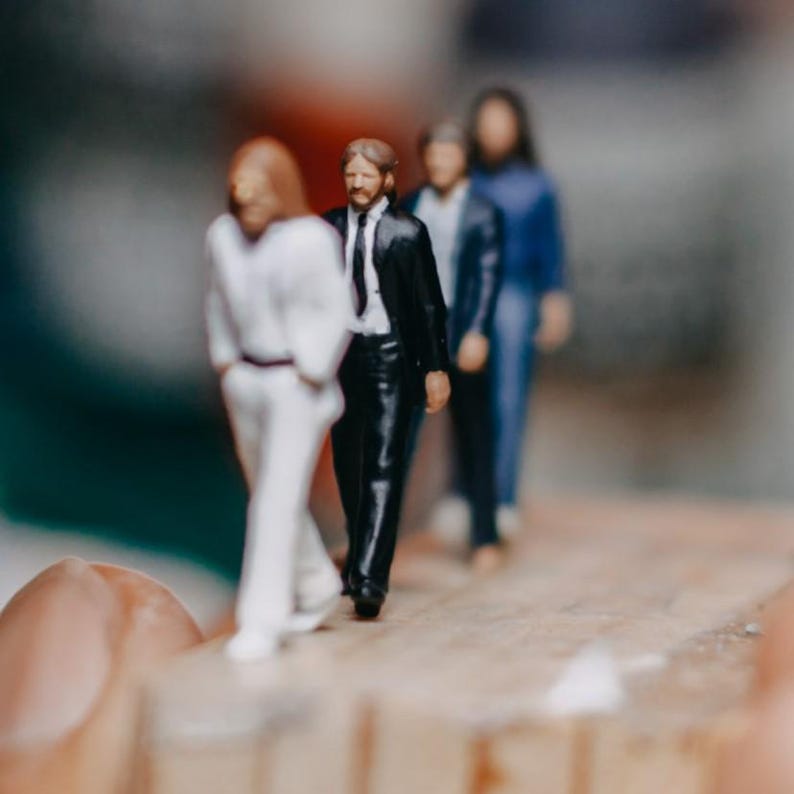 Miniature Figure Set Band Rock Diorama Mini Scale 1:87 Decoration Gift ...