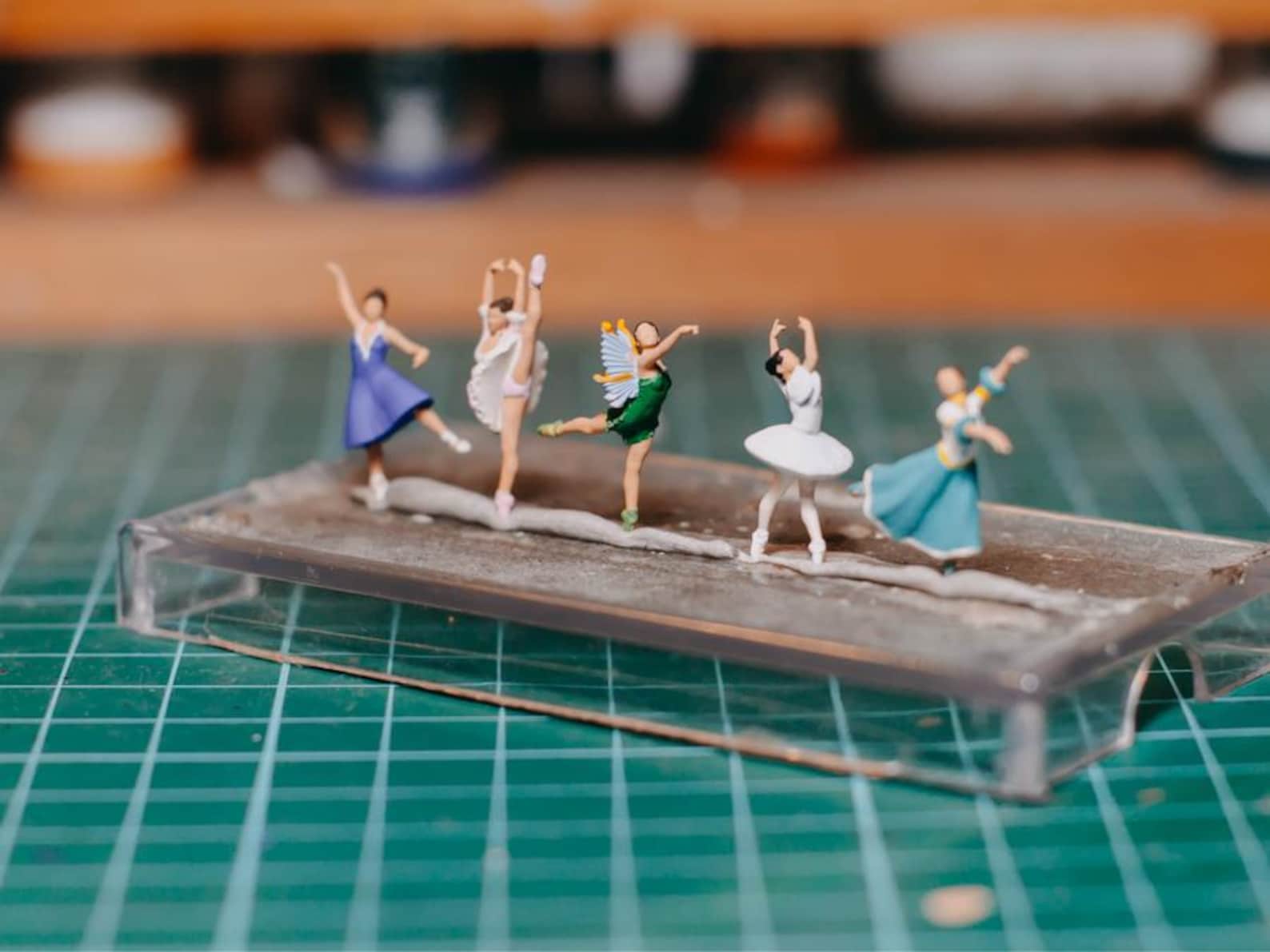 Miniature Action Figures Ballerina Ballet Dancer Diorama Scale 1:87 ...