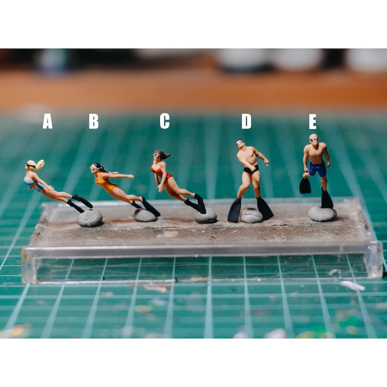Miniature Action Figure Diver – Ocean Explorer Statue Deep Sea Scale 1/ ...