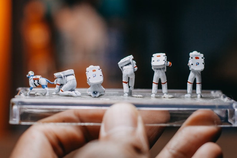 Astronaut Man Miniature Action Figure Diorama Scale 1:87 Decoration ...