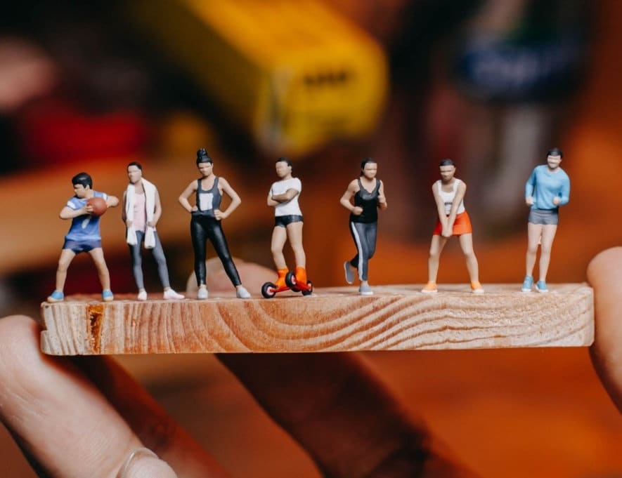 Sports Miniature Action Figures Sports Diorama Model Gift Sport HO ...