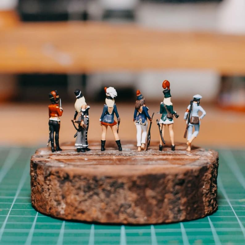 Miniature Action Figure Military Girls Diorama Mini Scale 1/87 No ...