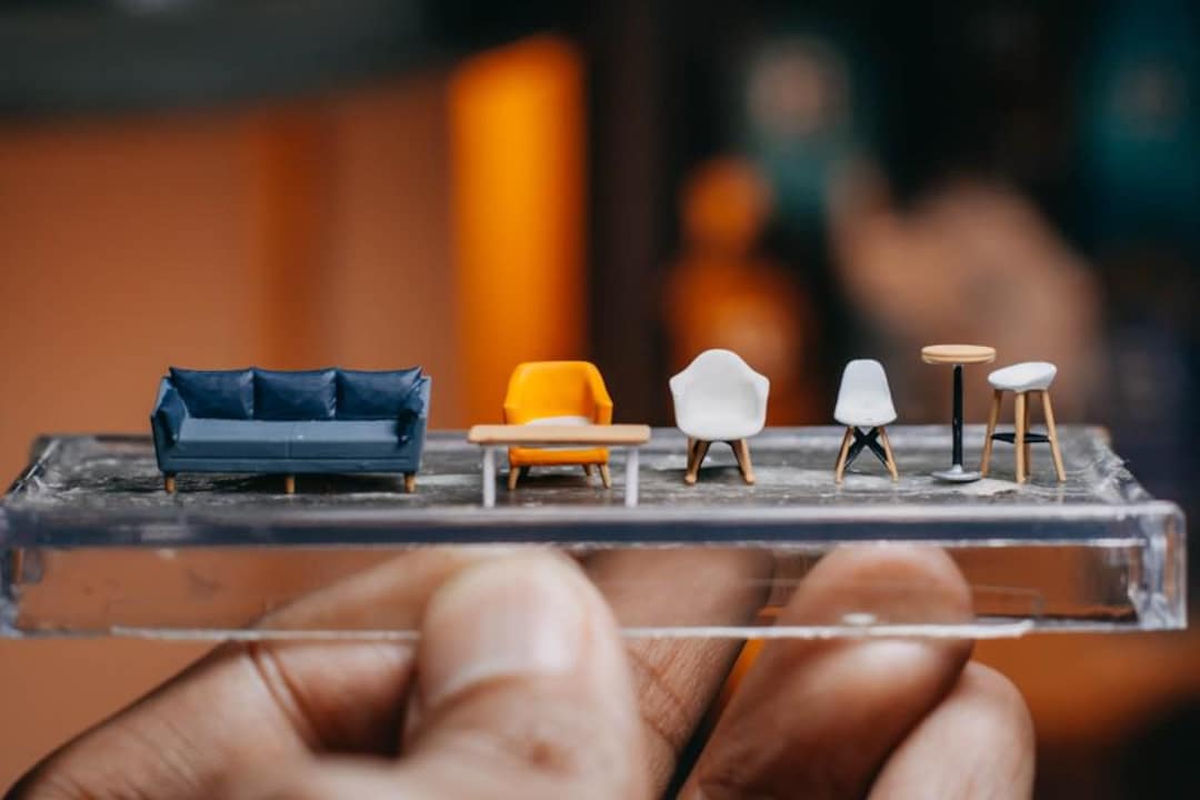 Miniature Mini Figures Furniture Desks Chair With Table for Diorama ...