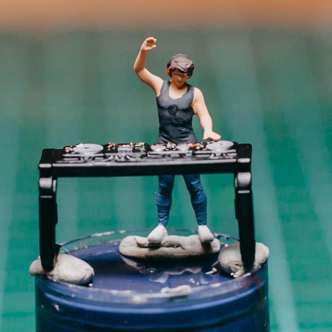 Miniature Action Figure D J Man Scale 1:87 Diorama Mini Resin - Etsy