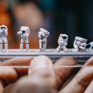 Astronaut Man Miniature Action Figure Diorama Scale 1:87 Decoration ...
