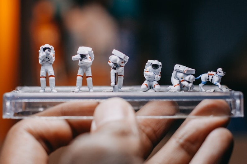 Astronaut Man Miniature Action Figure Diorama Scale 1:87 Decoration ...
