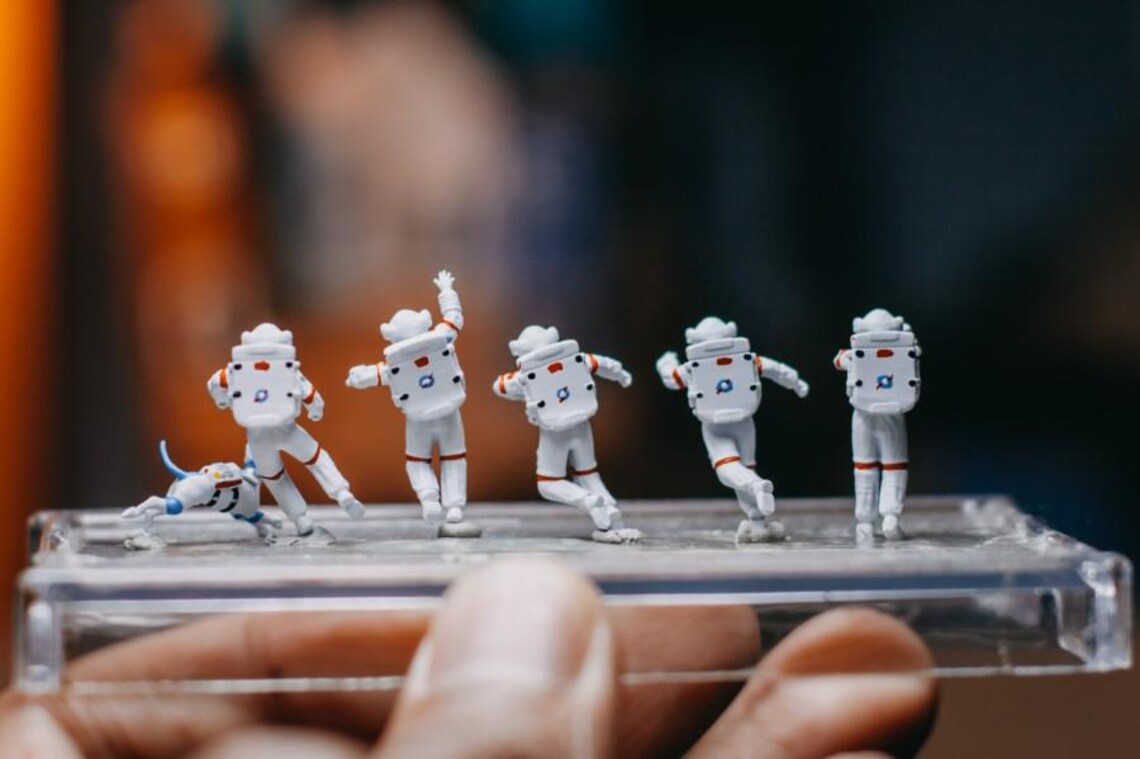 Miniature Action Figure Astronaut Man Diorama Scale 1:87 Decoration ...